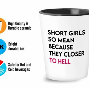 Bubble Hugs Girl Squad Shot Glass 1.5oz - Short Girls So Mean - Sarcasm Sassy Sarcastic Banter Joke Girls Week Squad Goals Friendship Mate Sister Sissy Ladies