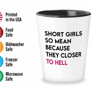 Bubble Hugs Girl Squad Shot Glass 1.5oz - Short Girls So Mean - Sarcasm Sassy Sarcastic Banter Joke Girls Week Squad Goals Friendship Mate Sister Sissy Ladies