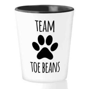 bubble hugs veterinarian shot glass 1.5oz - team toe beans - animal doctor veterinarian pet owner rescuer savior saving animals future veterinary student