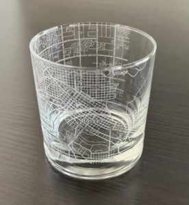 rocks whiskey old fashioned 11oz glass urban city map boise idaho