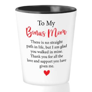 bubble hugs step mom shot glass 1.5oz - to my bonus mom - favorite person bonus mom grandma aunt grandparent best wife stepmom birthday child idea