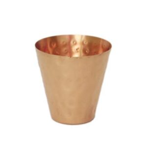 PARIJAT HANDICRAFT Handcrafted Copper Bar Cocktail/Wine Glasses/Shot Glasses Capacity - 2 Ounce. (Hammered, 1)