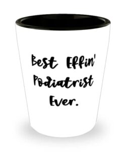 reusable podiatrist shot glass, best effin' podiatrist ever, cheap gifts for men women, birthday gifts