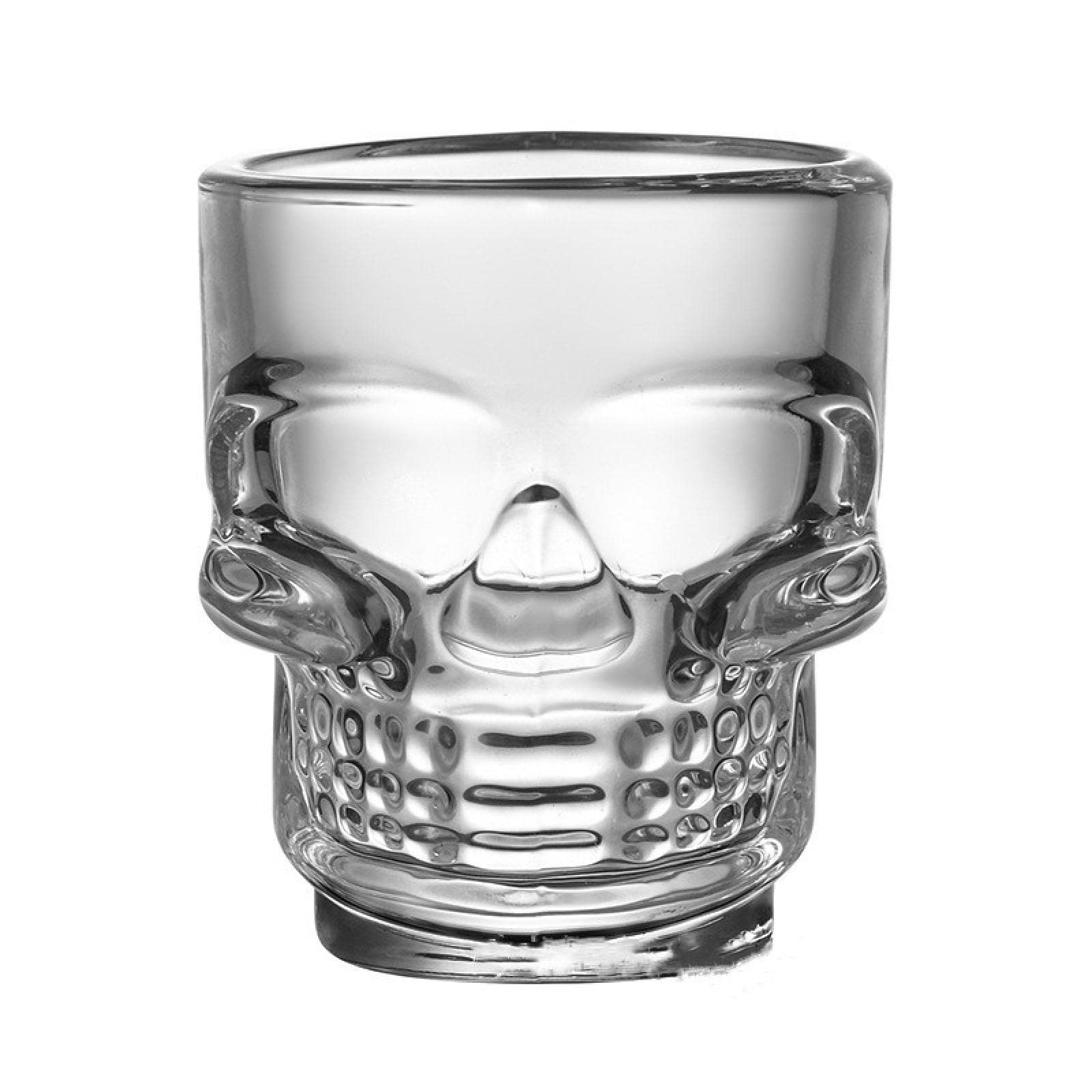 Skull Coffee Mug Clear Double Crystal Glass Whiskey Vodka Cup Suitable for Home Bar Club