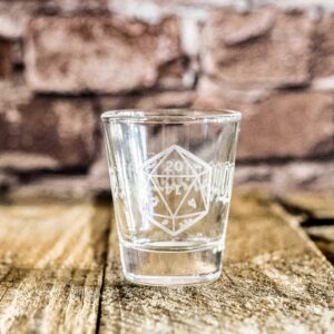 2oz dungeon master shotglass laser