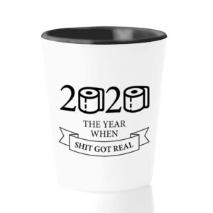 bubble hugs quarantine shot glass - 2020 the year - funny humor social distancing for women men graduation