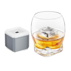 final touch colossal ice cube whiskey glass & silicone ice cube mould set (gs700)