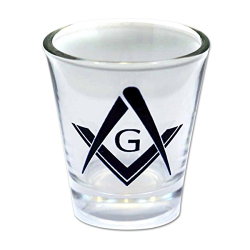 Square & Compass Masonic Shot Glass