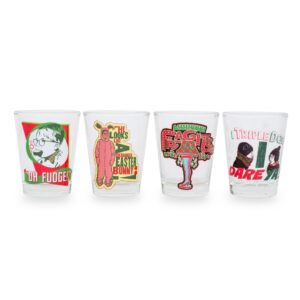 a christmas story quotes 2-ounce mini shot glasses | set of 4