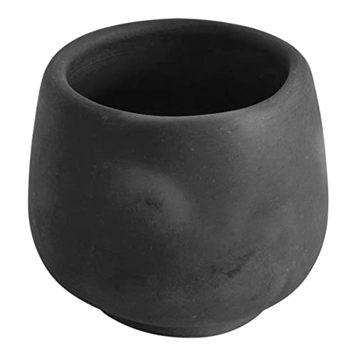 San Andreas Exports, Whiskey Lowball Cup Handmade from Black Ceramic Barro Negro - Fair Trade, Artisan Made, Handcrafted, Natural Materials and Eco-Friendly Package - 9oz for Liquor, Cocktails