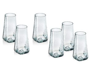 godinger sedona shot glass set shooters for whiskey, liqueurs and dessert - set of 6