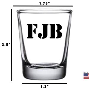 FJB Funny Let's Go Brandon Shot Glass Gift For Republican or Conservative