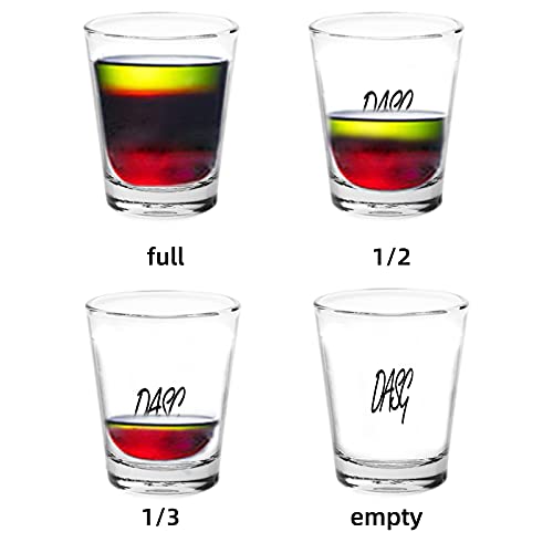 KOECTWYM Shot Glass,8 Pack party Shot Glasses, Shot Glass printed with 8 funny phrase as 21st Birthday Gift,1.9 Oz Shot Glass