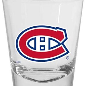 Mustang Product Montreal Canadiens 1.5oz Round Team Logo Shot Glass Set (Qty: 2 Glasses)