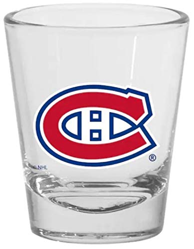 Mustang Product Montreal Canadiens 1.5oz Round Team Logo Shot Glass Set (Qty: 2 Glasses)