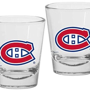 Mustang Product Montreal Canadiens 1.5oz Round Team Logo Shot Glass Set (Qty: 2 Glasses)