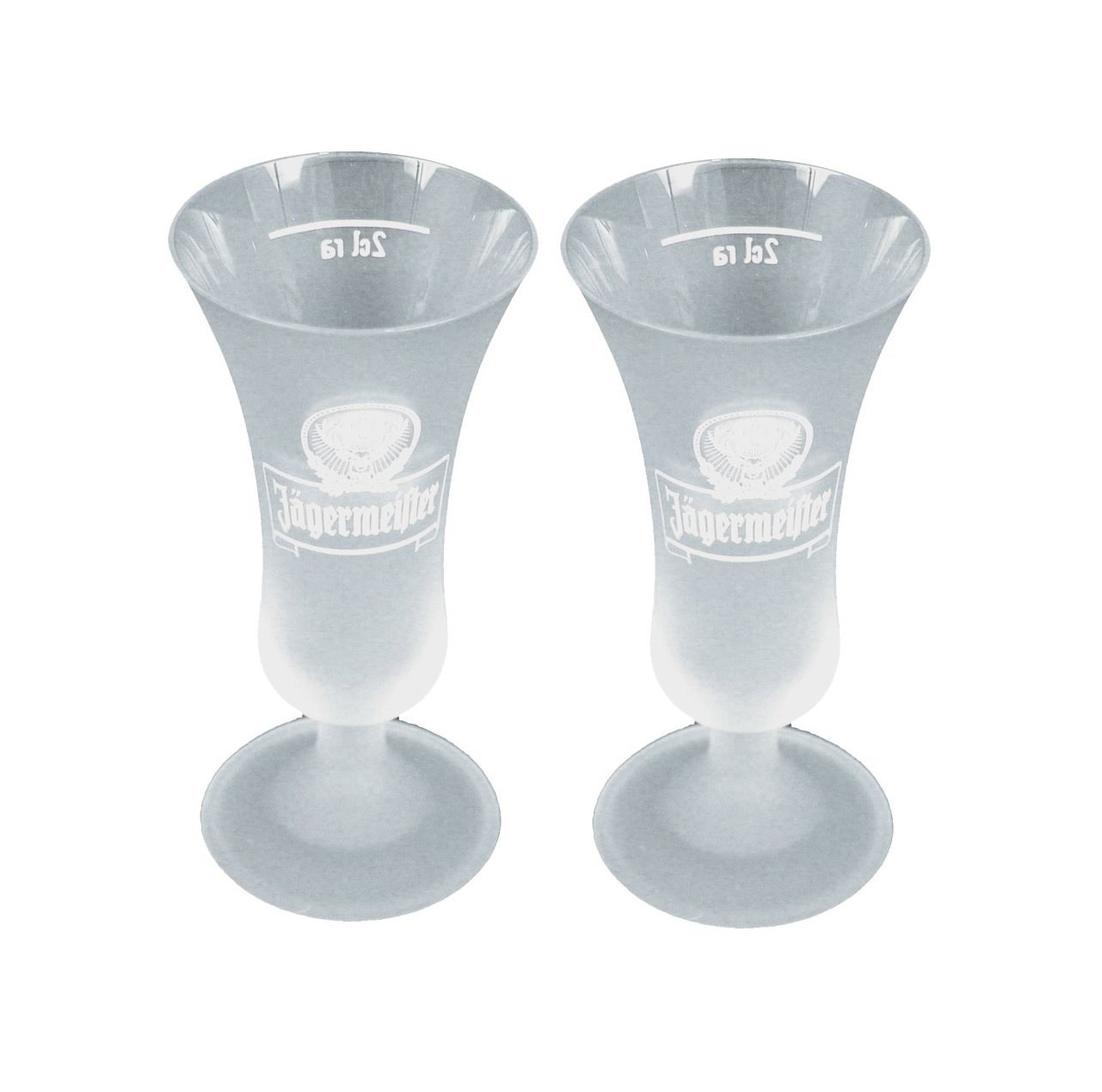 Jagermeister Frosted Cordial Shot Glass Set of 2