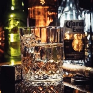 Whiskey Glass Set, Old Fashioned Liquor Vodka Bourbon Lowball Bourbon Cocktail Scotch Tumbler Bar Glasses-7 Oz set of 6