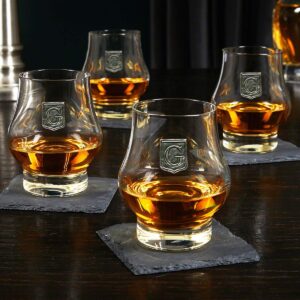 regal crest custom official kentucky bourbon whiskey tasting glasses, set of 4