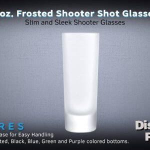 DISCOUNT PROMOS 10 Frosted Shooter Shot Glasses Set, 2 oz. - Barware, Velvet - Frosted