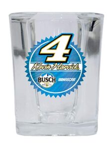 officially licensed nascar kevin harvick #4 shot glass square