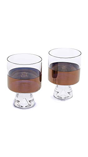 Tom Dixon Tank Low Ball Glasses Set, Clear/Copper, One Size