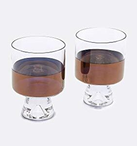 Tom Dixon Tank Low Ball Glasses Set, Clear/Copper, One Size