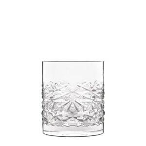 Luigi Bormioli 12346/02 Mixology 12.75 oz Textures DOF Double Old Fashioned Glasses (Set of 4), Clear