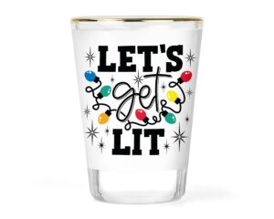 christmas shot glass | let's get lit | christmas party shot glasses | xmas shot glass | xmas gift | christmas glass | merry christmas