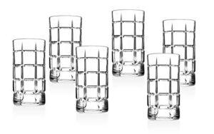 godinger shot glasses, glass shooters, whiskey shot glass, 2oz, set of 6, radius