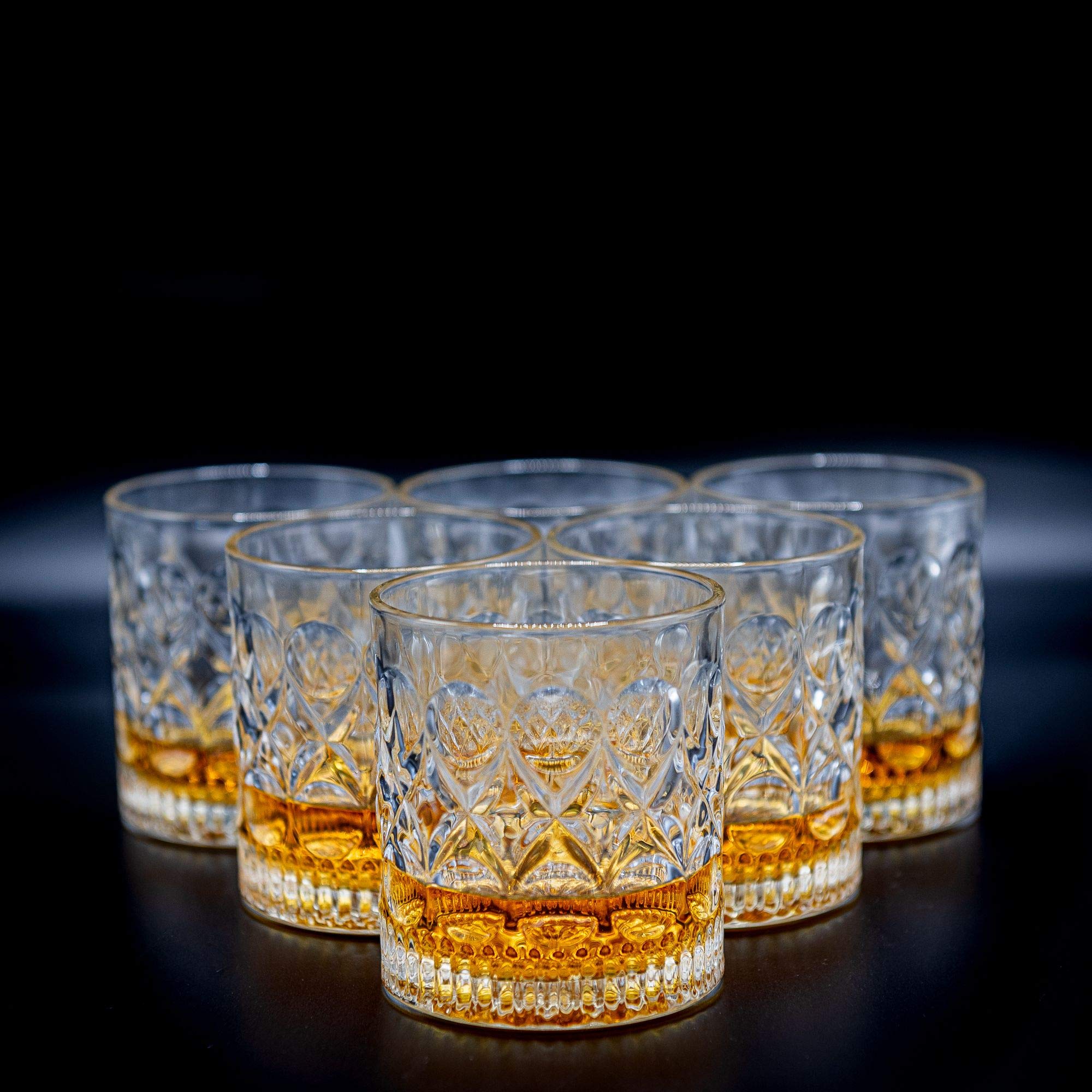 Scotch Over Vodka - Whiskey Glasses-Premium 10oz Scotch Glasses Set of 6 / Old Fashioned Crystal Glasses / Perfect for Scotch Lovers / Style Glassware for Bourbon/ Rum Glasses/Teardrop Design