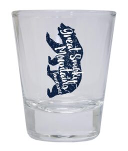 great smoky mountains gatlinburg tennessee national park souvenir round shot glass