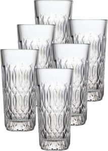 la rochere verona double old fashioned glass tumbler, 12 oz, crystal