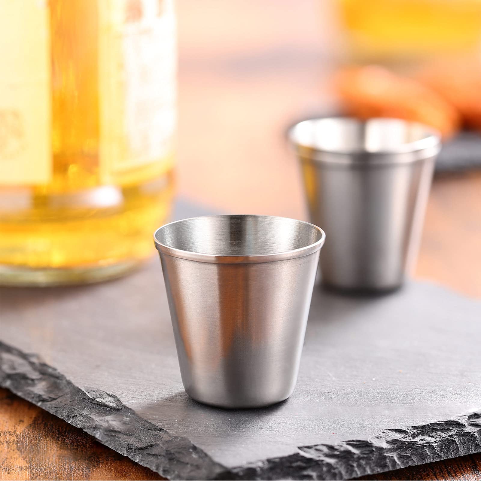 TOYANDONA Coffee Tumblers 12Pcs Stainless Steel Shot Glasses, Unbreakable Metal Shot Cups Drinking Tumbler Travel Coffee Tea Cup Whiskey Glasses for Home Bar Camping Supplies