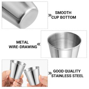 TOYANDONA Coffee Tumblers 12Pcs Stainless Steel Shot Glasses, Unbreakable Metal Shot Cups Drinking Tumbler Travel Coffee Tea Cup Whiskey Glasses for Home Bar Camping Supplies