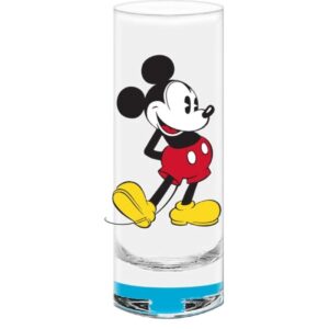 mickey mouse blue bottom shot glass