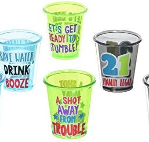 21st "Happy Birthday" Shot Glass Set