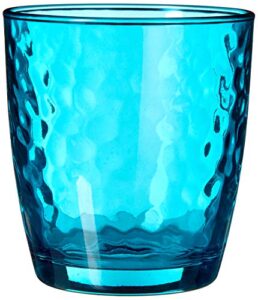 bormioli rocco palatina rocks glasses, blue, set of 6