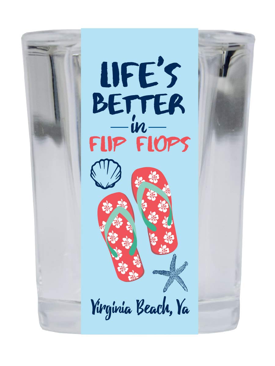 Virginia Beach Nautical Trendy Souvenir Square Shot Glass