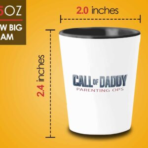 Father's Day Shot Glass 1.2oz - Call Of Daddy Parenting Ops - Awesome Birthday Gamer Dad Best Fathers Day