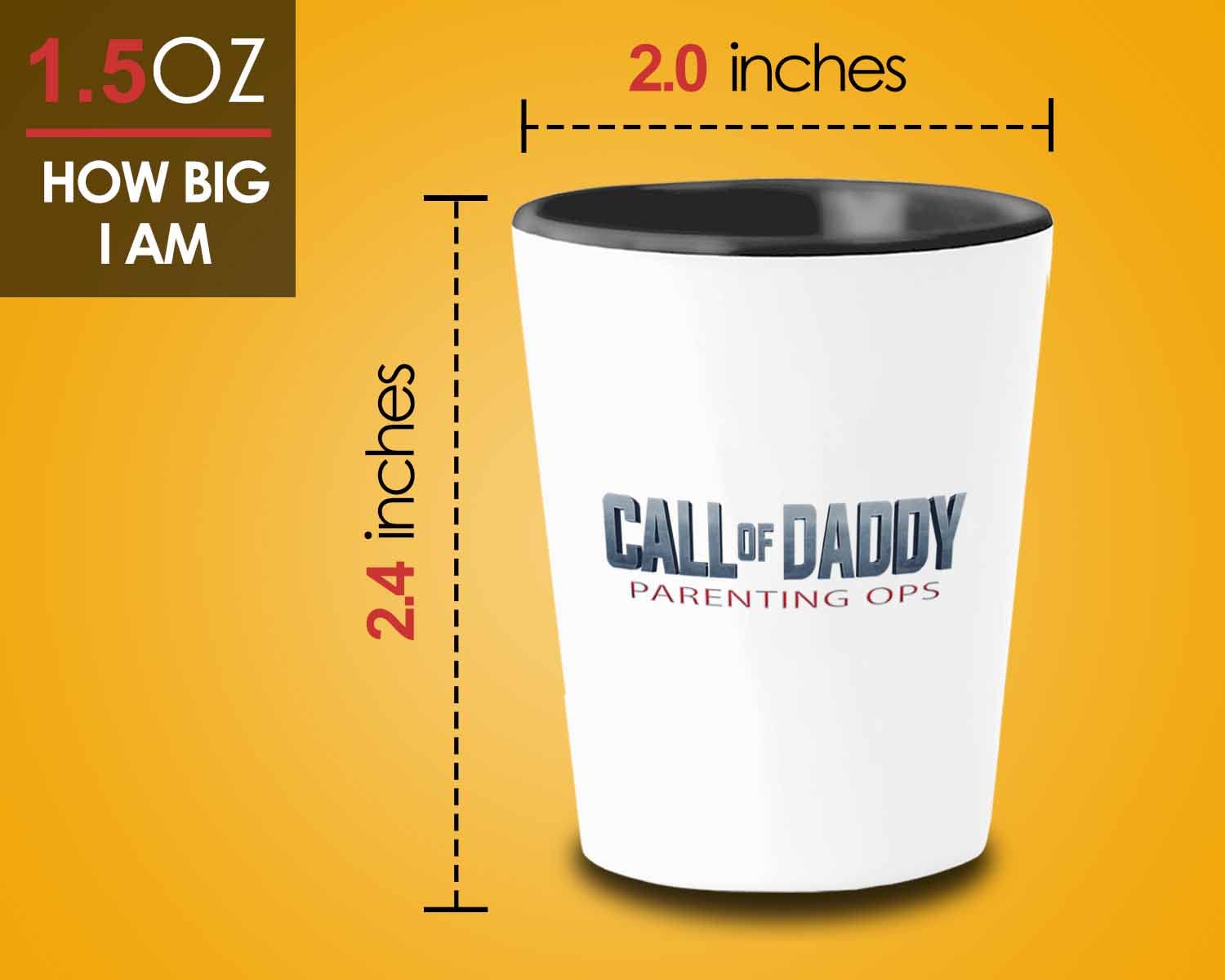 Father's Day Shot Glass 1.2oz - Call Of Daddy Parenting Ops - Awesome Birthday Gamer Dad Best Fathers Day