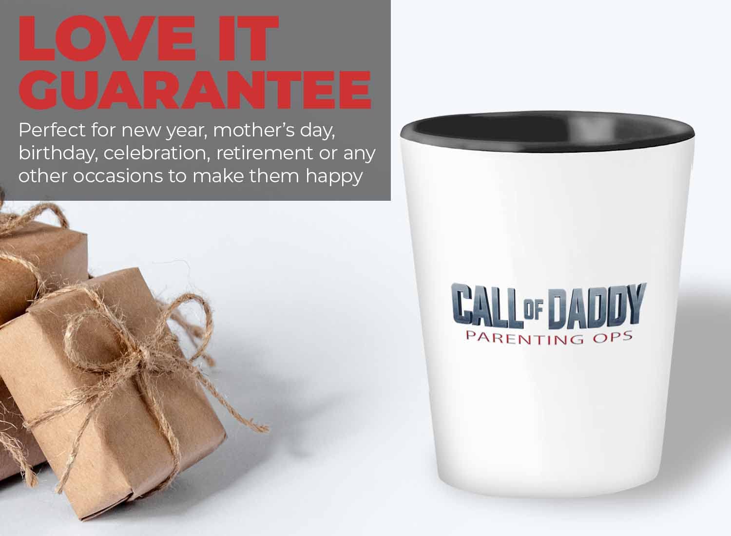 Father's Day Shot Glass 1.2oz - Call Of Daddy Parenting Ops - Awesome Birthday Gamer Dad Best Fathers Day