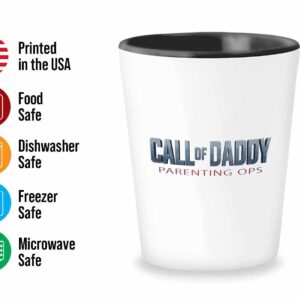 Father's Day Shot Glass 1.2oz - Call Of Daddy Parenting Ops - Awesome Birthday Gamer Dad Best Fathers Day