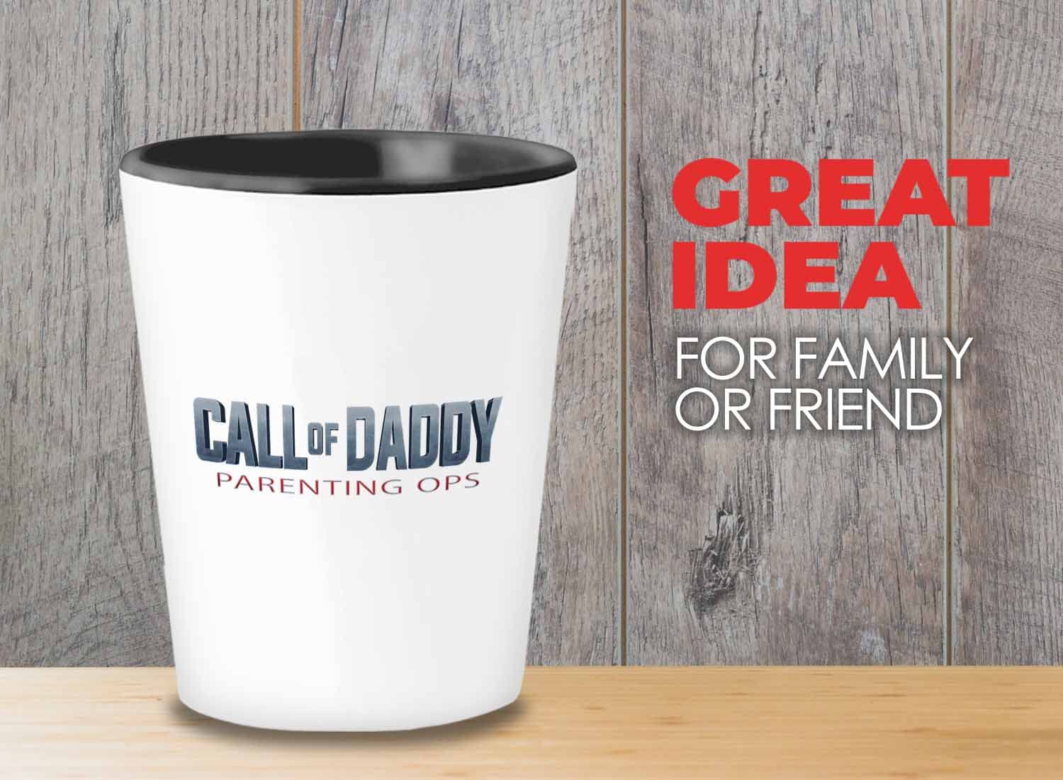 Father's Day Shot Glass 1.2oz - Call Of Daddy Parenting Ops - Awesome Birthday Gamer Dad Best Fathers Day