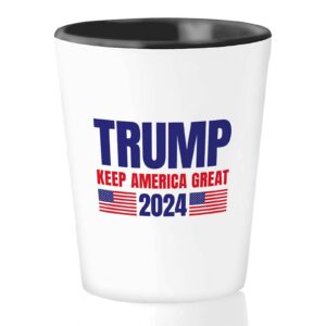 bubble hugs politics shot glass 1.5 oz - trump 2024 keep america great - vote government leader ballot conservative political view white house