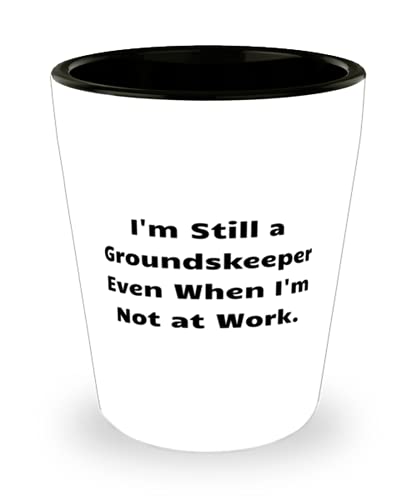 I'm Still a Groundskeeper Even When I'm Not at Work. Groundskeeper Shot Glass, Sarcasm Groundskeeper, Ceramic Cup For Coworkers