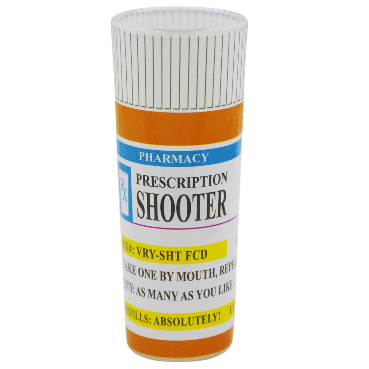 Shot Glasses - Prescription Pill Bottle Shot Glass 4 oz Rx Unique Funny Novelty Shot Glass set for Men, Great Gag Gifts Shot Glasses for Vodka, Whiskey, Tequila, Espresso, Secret Santa (4 Pack)