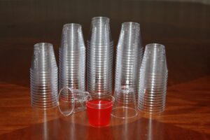 1 ounce clear plastic shot glasses - box of 250 (1 oz)