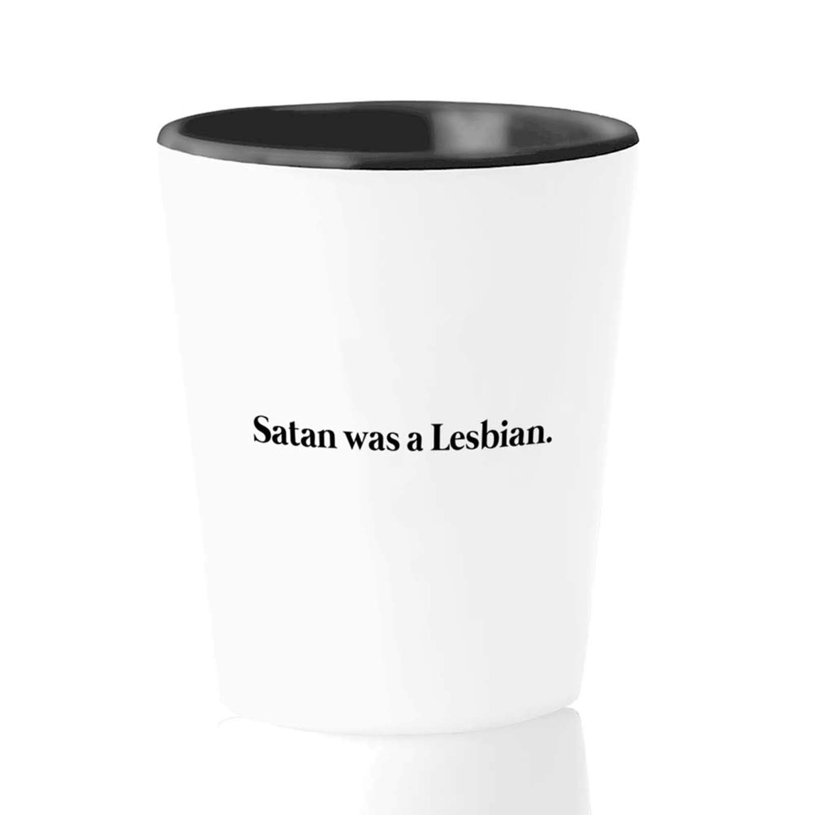 Movie Poster Shot Glass 1.5oz - Satan Was A Lesbian - LGBTQ Rainbow Pride Coming Out Merch Queer Movie Quotes For Bestfriend Lover Sister Girlfriend