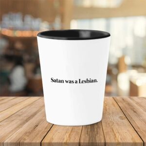 Movie Poster Shot Glass 1.5oz - Satan Was A Lesbian - LGBTQ Rainbow Pride Coming Out Merch Queer Movie Quotes For Bestfriend Lover Sister Girlfriend